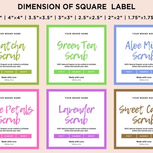 Printable Bath Body Scrub Labels, Sugar Scrub Label, Soak Salt Labels ...