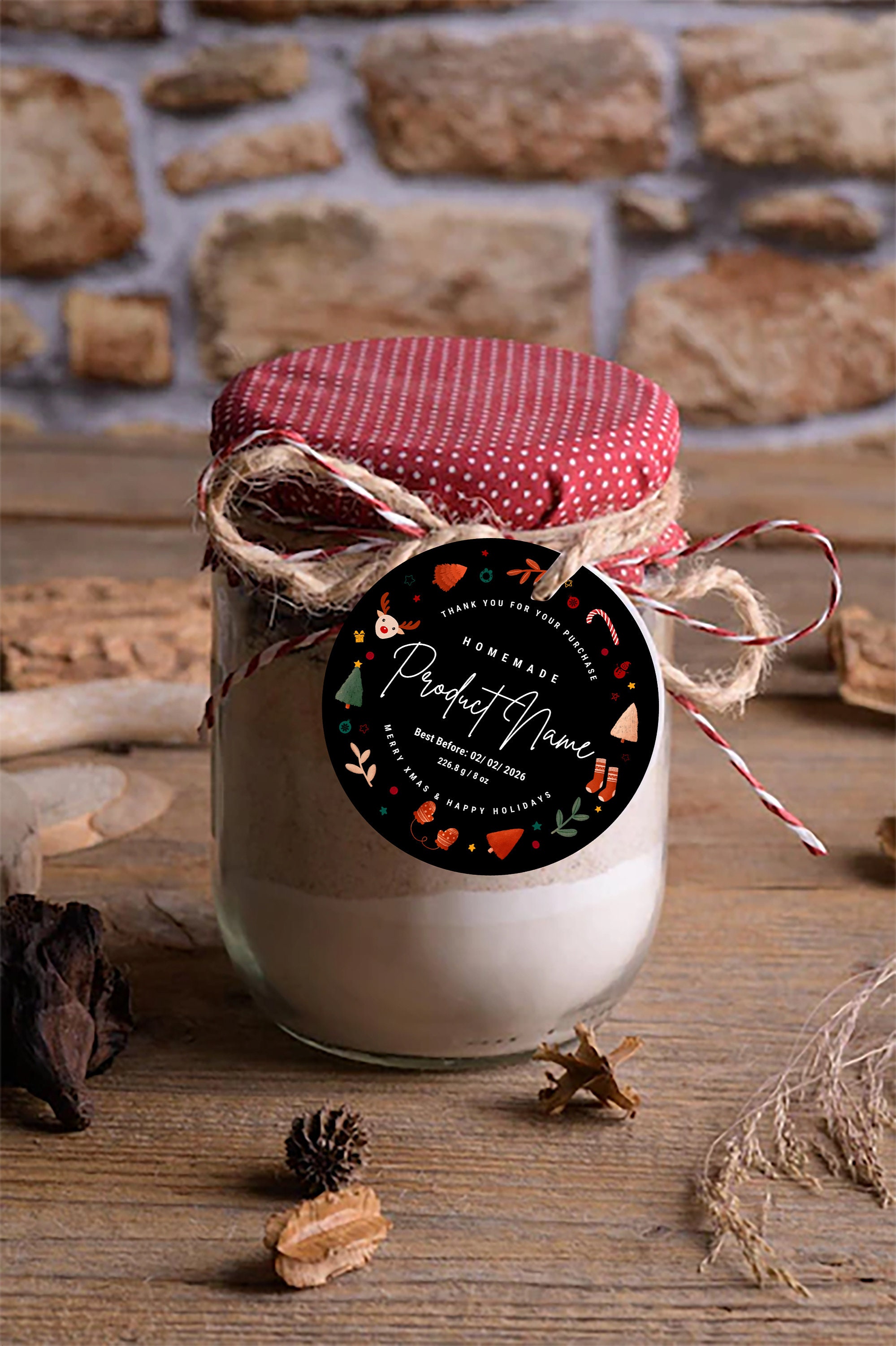 Christmas Theme Round Labels, Printable Christmas Round Tags, Christmas ...