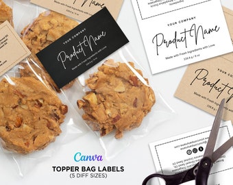 Cookie Bag Topper Template - Etsy