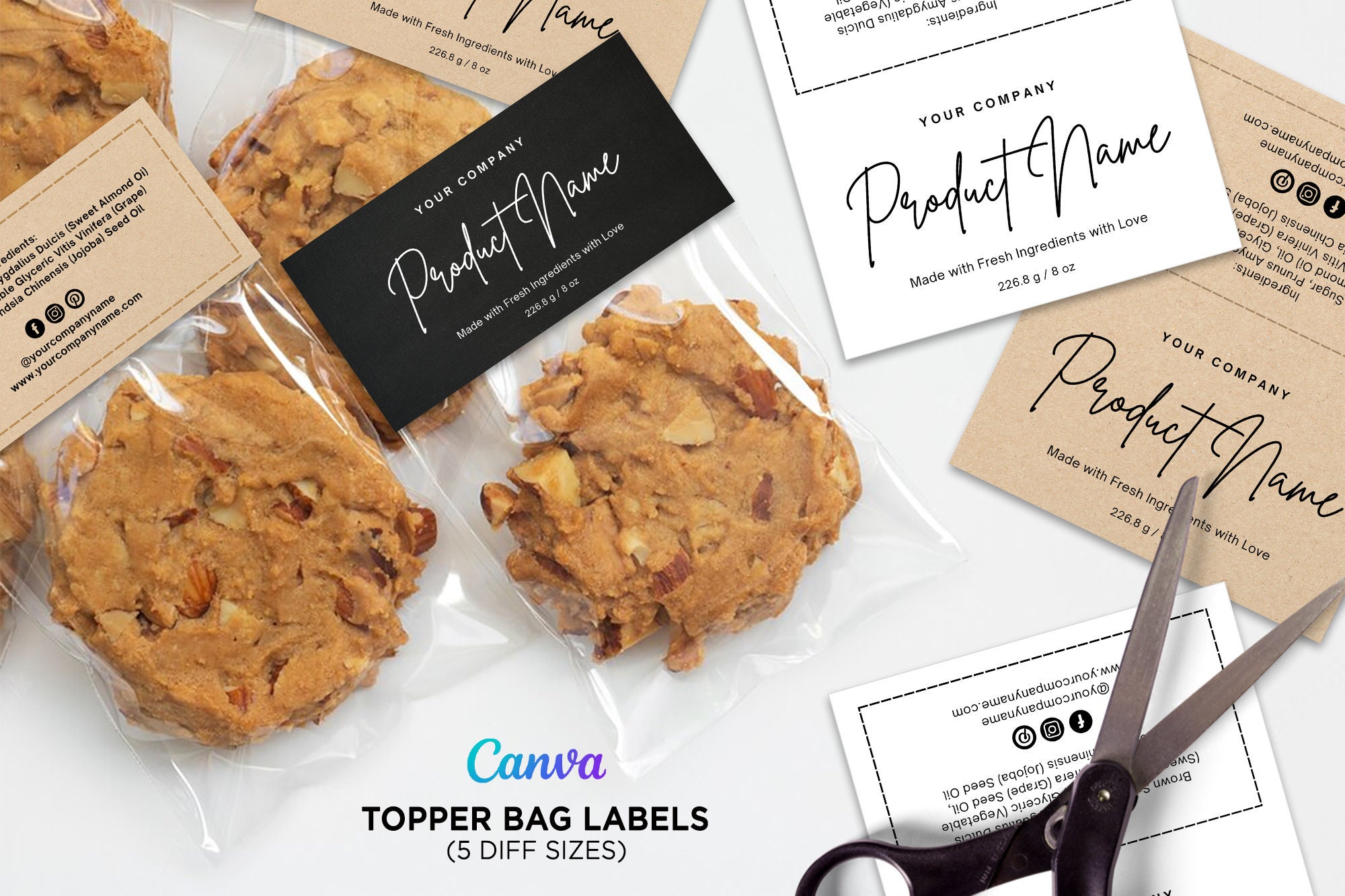 Printable Topper Bag Label Treat Bag Label Cookie Bag - Etsy