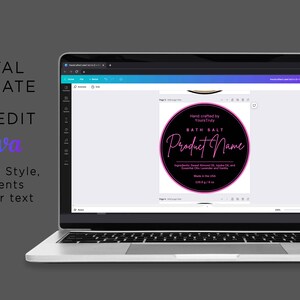 Editable Circle Label Simple Natural Round Label Sticker - Etsy