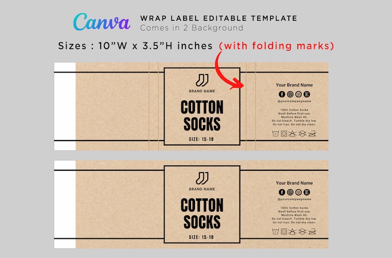 Socks Labels Template, Cotton Socks Label Designs, Socks Thank You ...