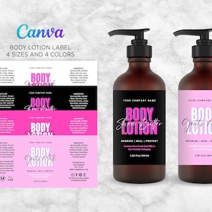 Body Lotion Label, Body Lotion Design, Lotion Label Template, Handmade ...