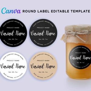 Round Sticker Labels, Round Packaging, Canning Jar Label, Rustic Label ...