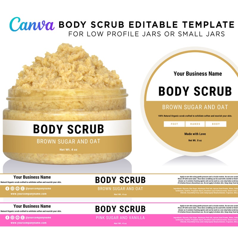 Sugar Scrub Label - Etsy