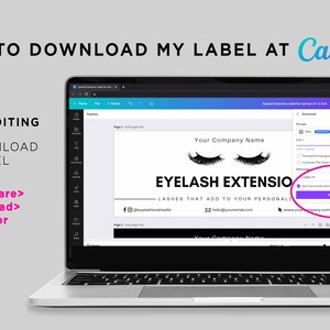 Printable Lash Labels for Eyelash Box, Lash Case Stickers, Lashes Label ...