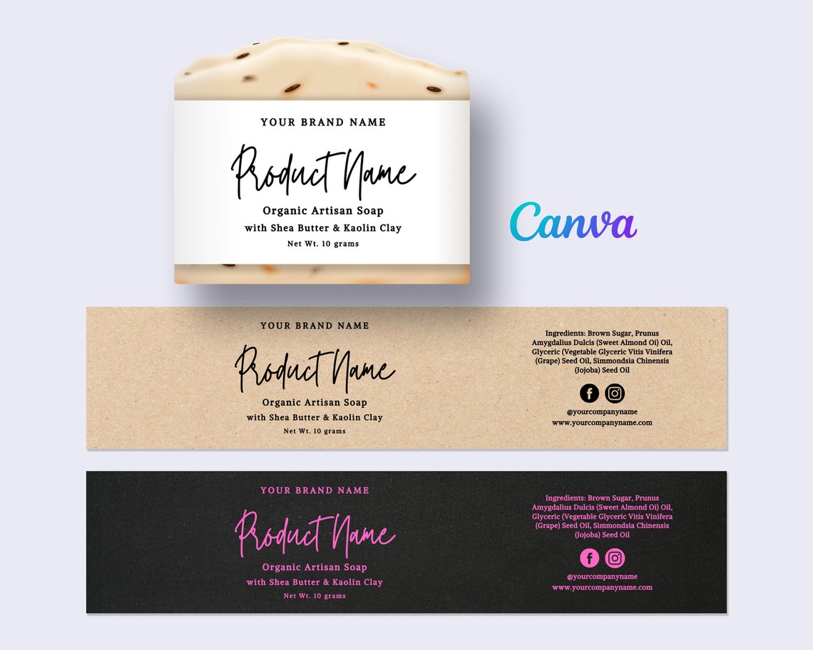 Printable Soap Label Organic Artisan Soap Label Custom Soap - Etsy