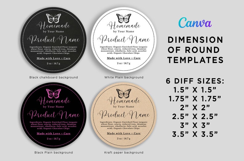 Product Label, Ingredients Label, Round Label, Homemade Labels, Made ...
