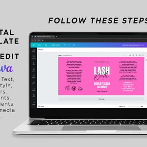 Lash Bath Labels, Lash Shampoo Labels, Lash Labels, Lash Cleanser ...