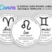 Zodiac Sign Round Labels, Zodiac Sign Candles, Horoscope Candle, Zodiac ...