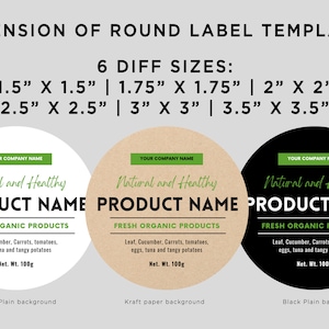 Organic Product Labels, Food Round Labels, Fresh Organic Labels ...