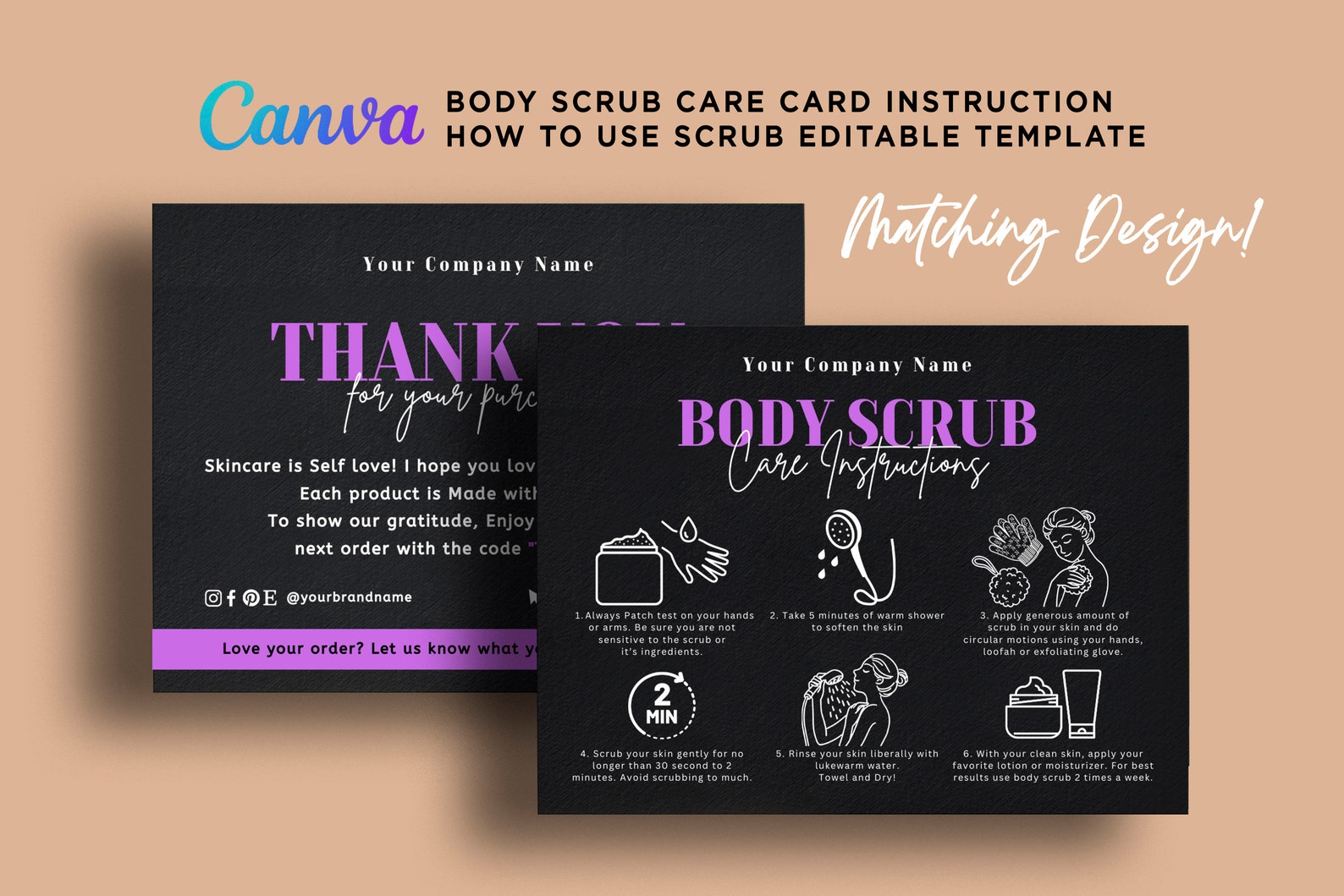 Printable Bath Body Scrub Label, Sugar Scrub Label, Bath Soak Salt ...