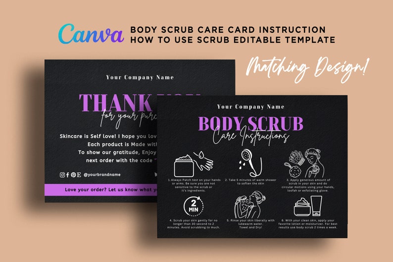 Printable Bath Body Scrub Label, Sugar Scrub Label, Bath Soak Salt ...