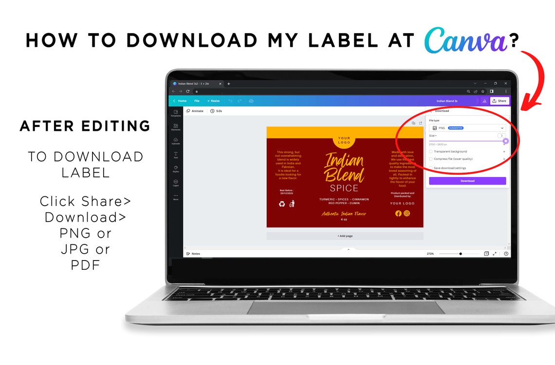 Printable Indian Blend Spice Wrap Label Indian Seasoning - Etsy