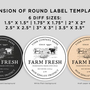 Farm Fresh Labels, Farm Template, Cow Printables, Farm Labels, Fresh ...