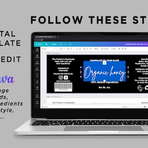 Printable Jar Wrap Around Labels, Mason Jar Labels, Container Jar ...