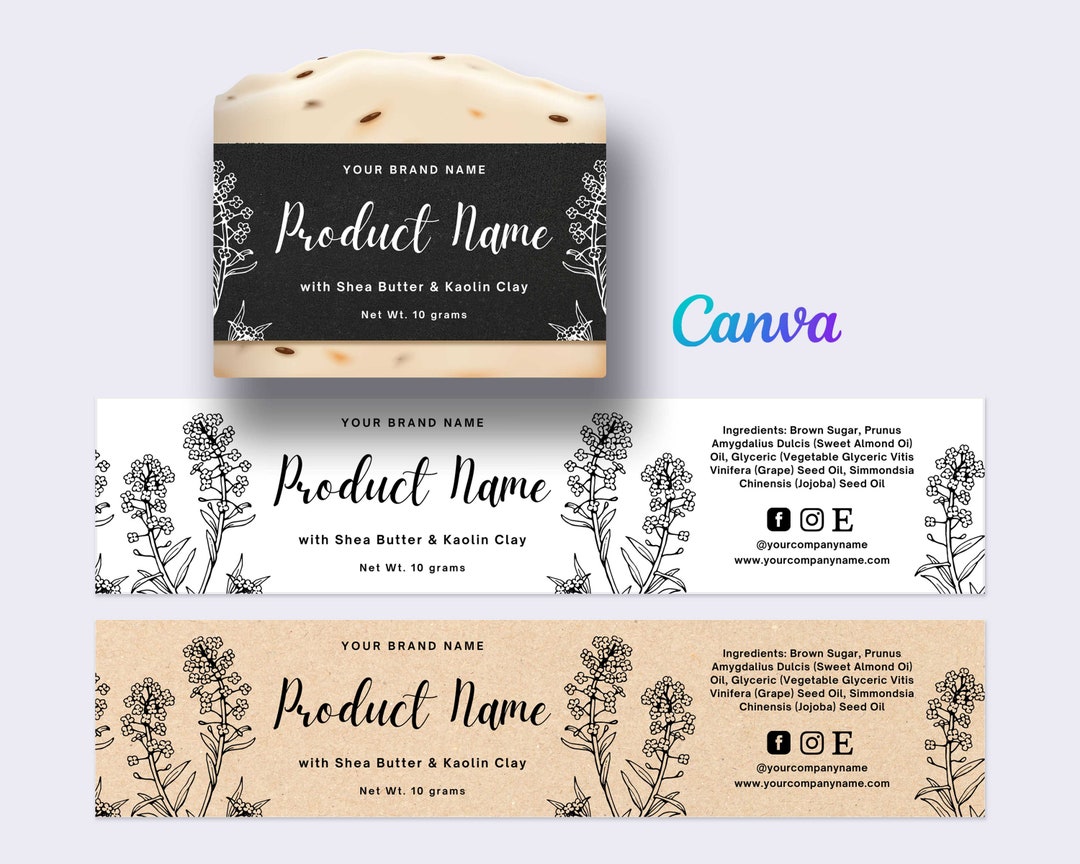 Printable Soap Label, Artisan Soap Label, Custom Soap Label, Soap ...