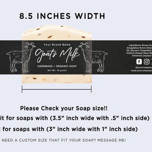 Goat Milk Soap Label, Organic Goat Milk Soap Labels, Custom Soap Labels ...