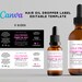 Printable Dropper Oil Label, Essential Oil Label, Cold Pressed Oil ...