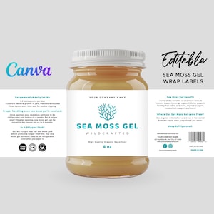 Sea Moss Label, Seamoss Labels, Sea Moss Gel Label, Sea Moss Labels ...