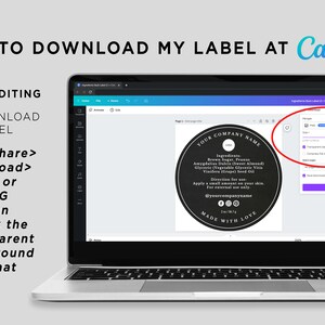 Printable Ingredients Product Label, Ingredients Back Circle Label ...