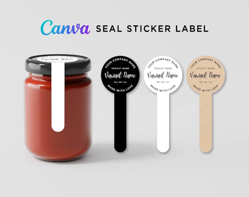 Printable Tamper Seal Sticker Label Design, Handmade Seal Sticker ...