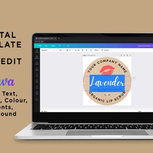 Lip Scrub Round Label, Lip Scrub Design, Cosmetic Lip Product, Lip ...