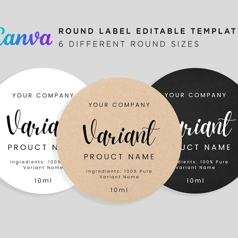 Circle Labels - Etsy