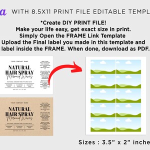 Hair Spray Design Labels, Hair Bottle Spray Label, Hair Care Spray ...