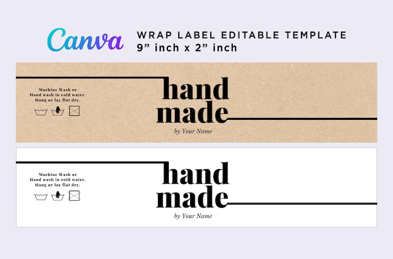 Printable Handmade Wrap Labels Handmade Labels for Knitting - Etsy