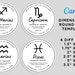 Zodiac Sign Round Labels, Zodiac Sign Candles, Horoscope Candle, Zodiac ...