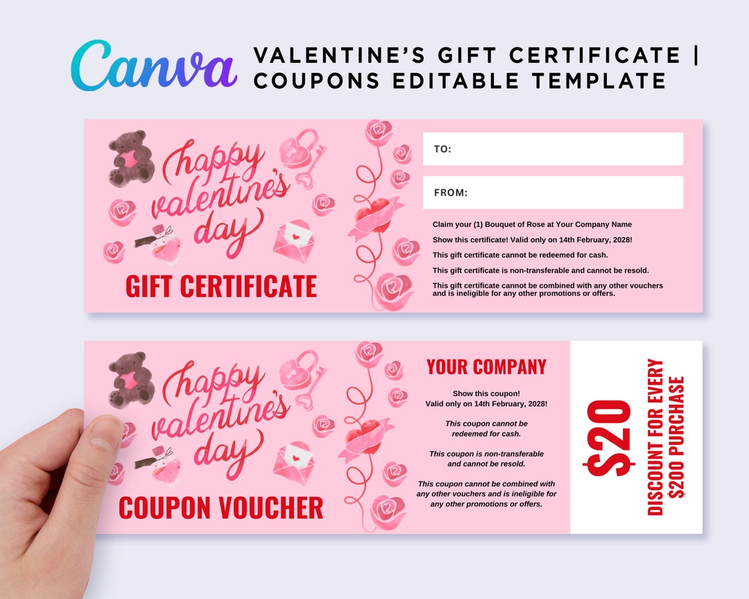 Printable Valentines Gift Certificate, Valentine's Day Cinema Date ...