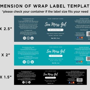 Printable Sea Moss Labels, Seamoss Label Template, Sea Moss Gel Labels ...