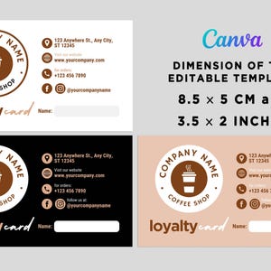 Loyalty Card for Coffee Business, Reward Card for Coffee Shop, Cafe ...