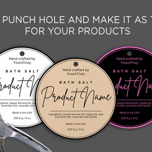 Editable Circle Label, Simple Natural Round Label Sticker Editable ...