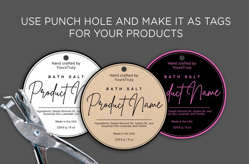 Editable Circle Label, Simple Natural Round Label Sticker Editable ...