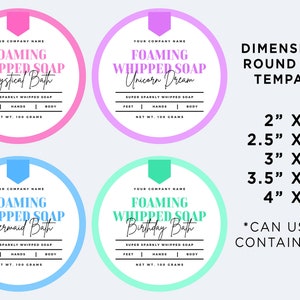 Printable Whipped Soap Label, Foaming Whipped Soap, Fluffy Soap Labels ...