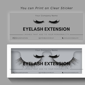 Printable Lash Labels for Eyelash Box, Lash Case Stickers, Lashes Label ...