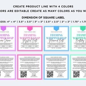 Printable Whipped Soap Label, Foaming Whipped Soap, Fluffy Soap Labels ...