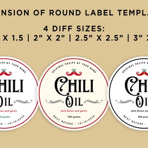 Chili Oil Label, Chili Garlic Label, Homemade Product Label, Chili Oil ...