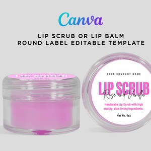 Handmade Lip Scrub Labels, Sugar Lip Scrub Labels, Lip Scrub Label, Lip ...