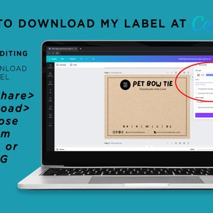 Printable Pet Bow Card Labels, Pet Bow Tie Business Card, Dog Bow Tie ...