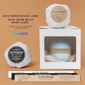 Printable Bath Bombs Design Label, Bath Bomb Belly Band Label, Bath ...