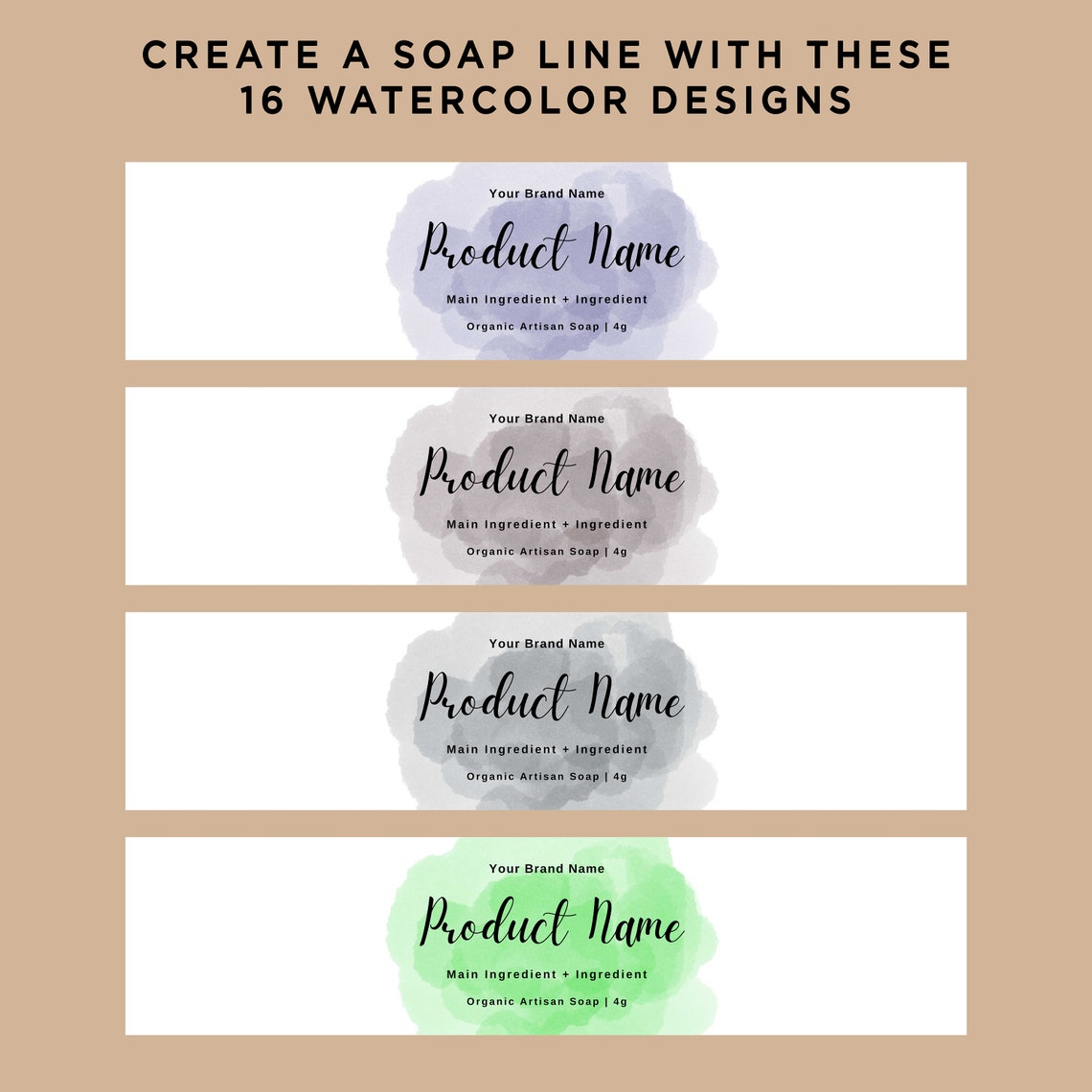 Printable Wrap Labels for Soap Custom Soap Labels Organic - Etsy