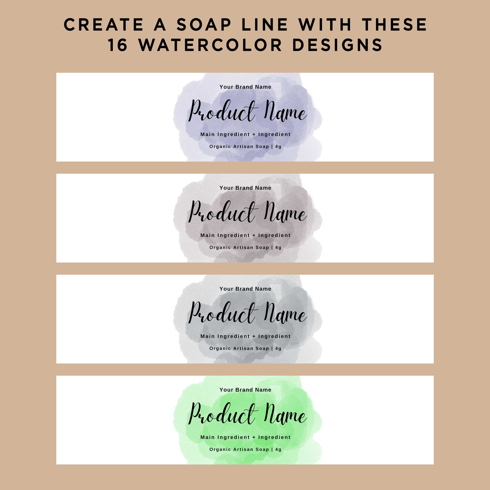 Printable Wrap Labels for Soap Custom Soap Labels Organic - Etsy