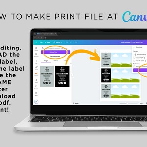 Editable Protein Drink Label Template, Custom Bottle Label for Fitness ...