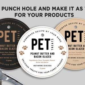 Printable Pet Treats Label, Dog Treats Packaging Label, Dog Treats ...