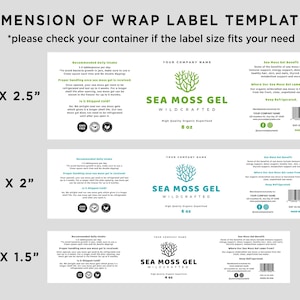 Sea Moss Label, Seamoss Labels, Sea Moss Gel Label, Sea Moss Labels ...