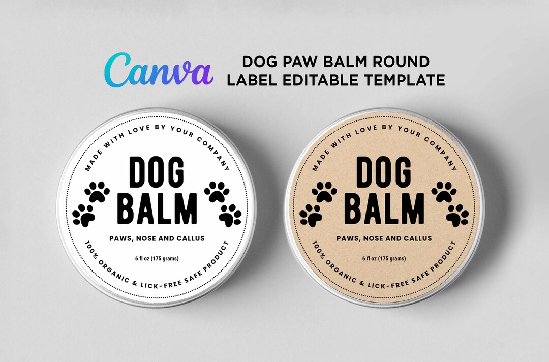 Dog Balm Label Paw Balm Labels Dog Cream Labels Dog Care - Etsy
