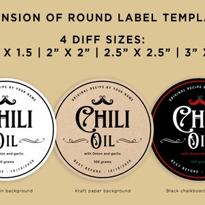 Chili Oil Label, Chili Garlic Label, Homemade Product Label, Chili Oil ...